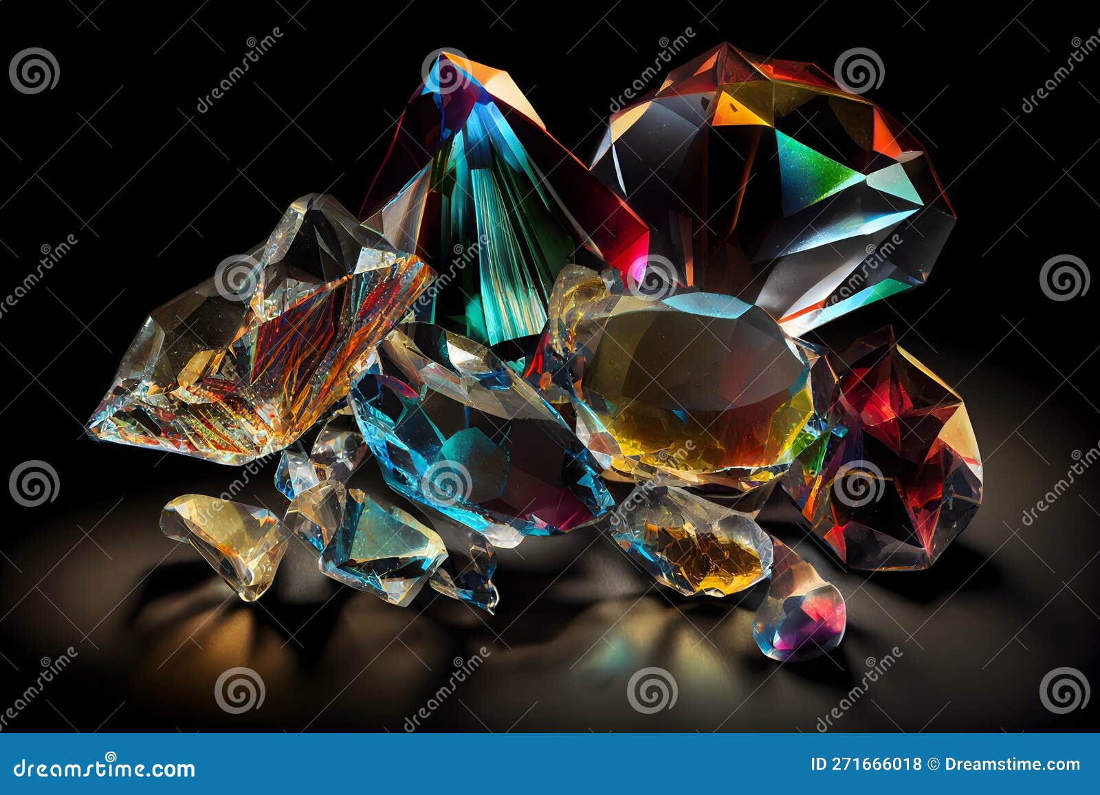 Colorful Sparkling Crystals and Gemstones, Ai Generative Stock ... Colorful Sparkling Crystals and Gemstones, Ai Generative Stock ...