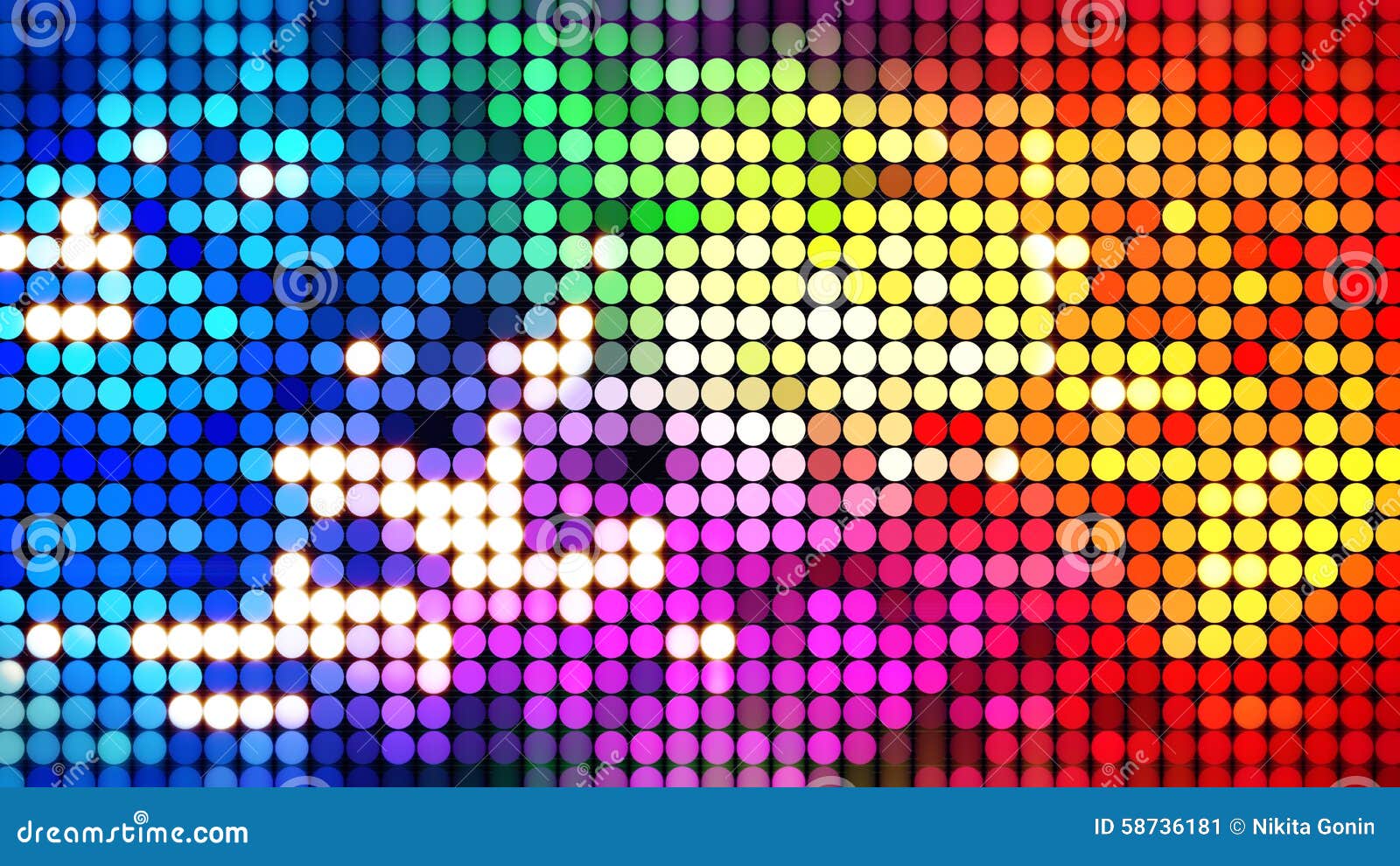 Colorful Sparkling Disco Wall Stock Illustration - Illustration of ...