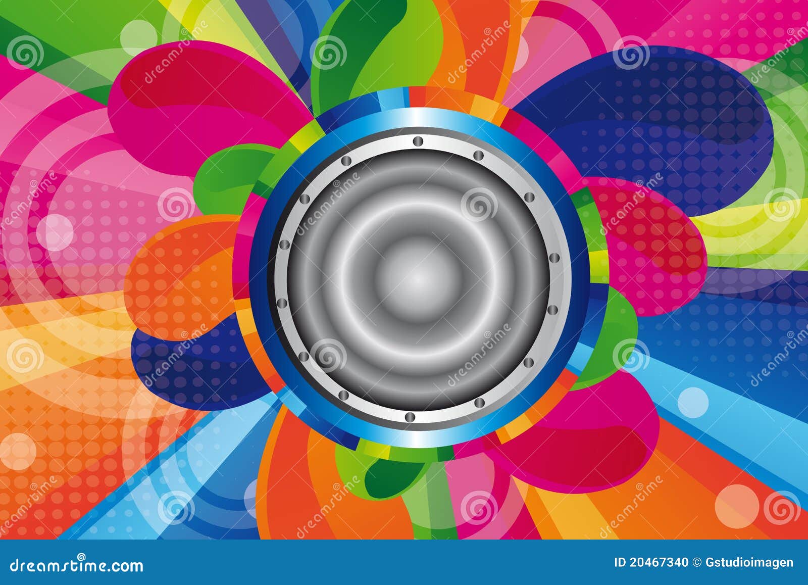Colorful speaker stock vector. Illustration of poster - 20467340
