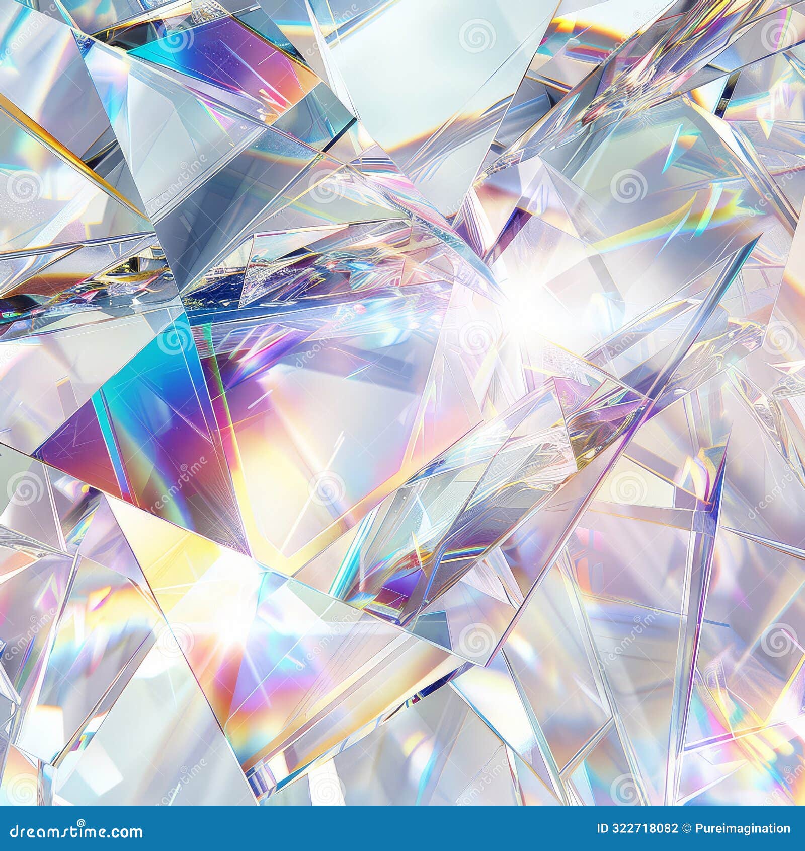 Colorful Spectrum from Exploding Crystals in an Enchanted World Stock ...