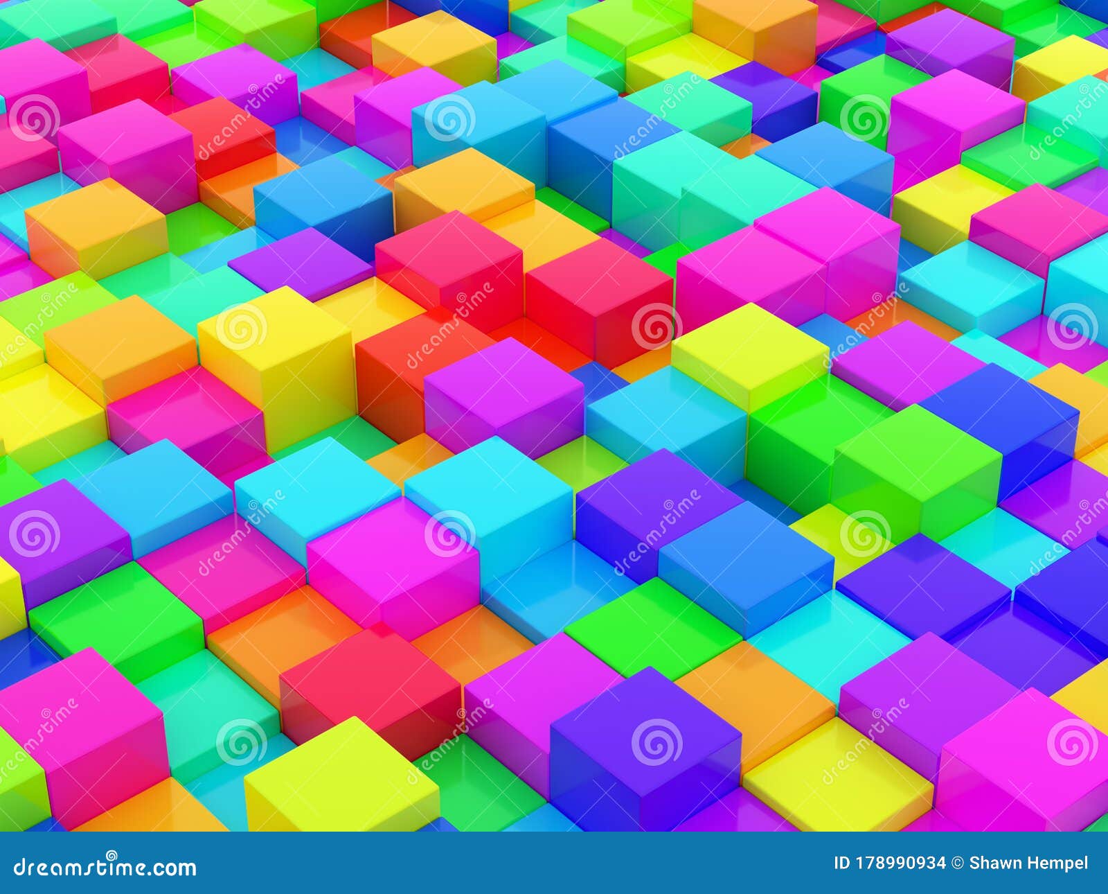 Colorful Spectrum Rainbow Cubes Geometrical Background Texture Stock ...