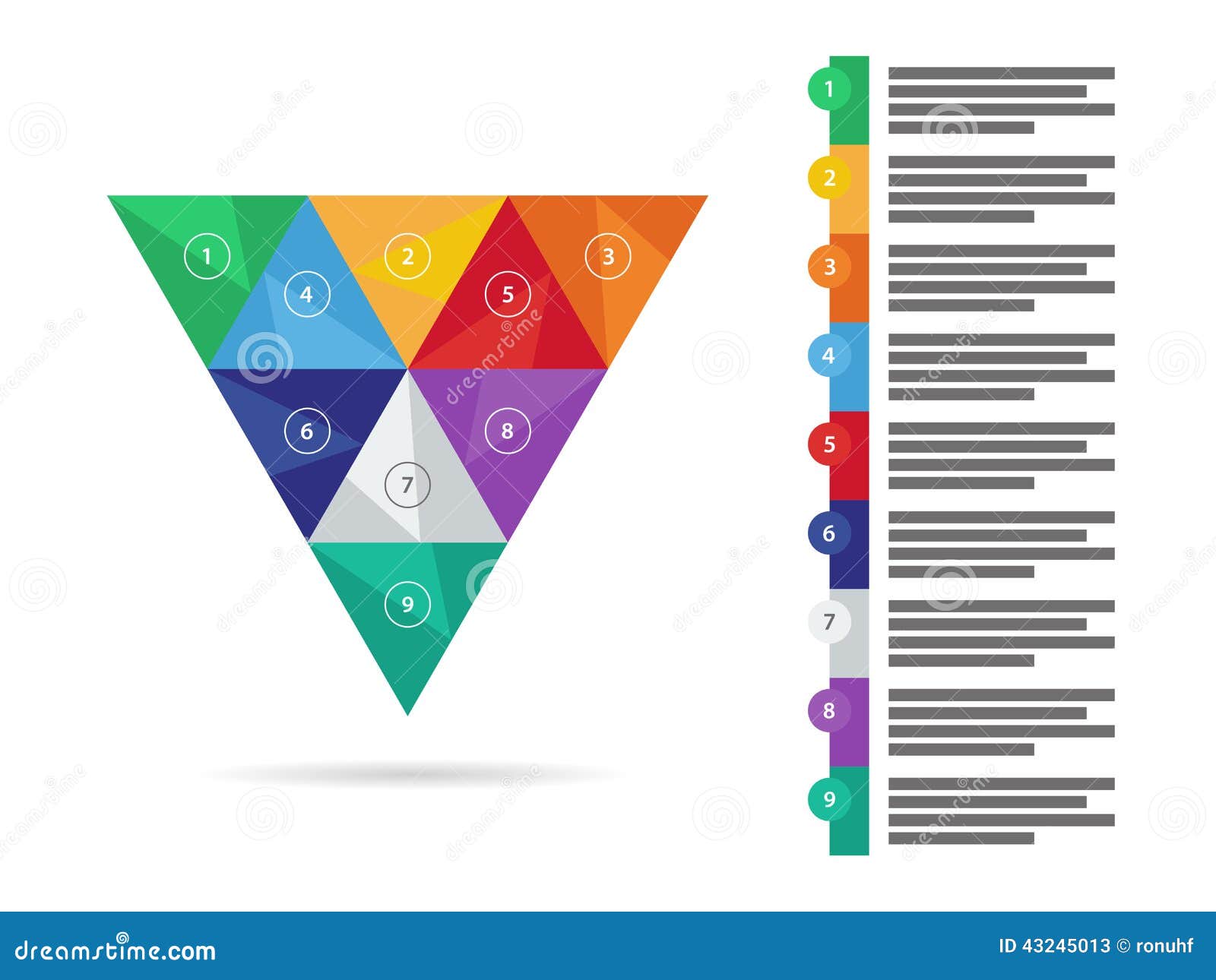 Colorful Spectrum Rainbow Geometric Triangular Presentation Infographic ...