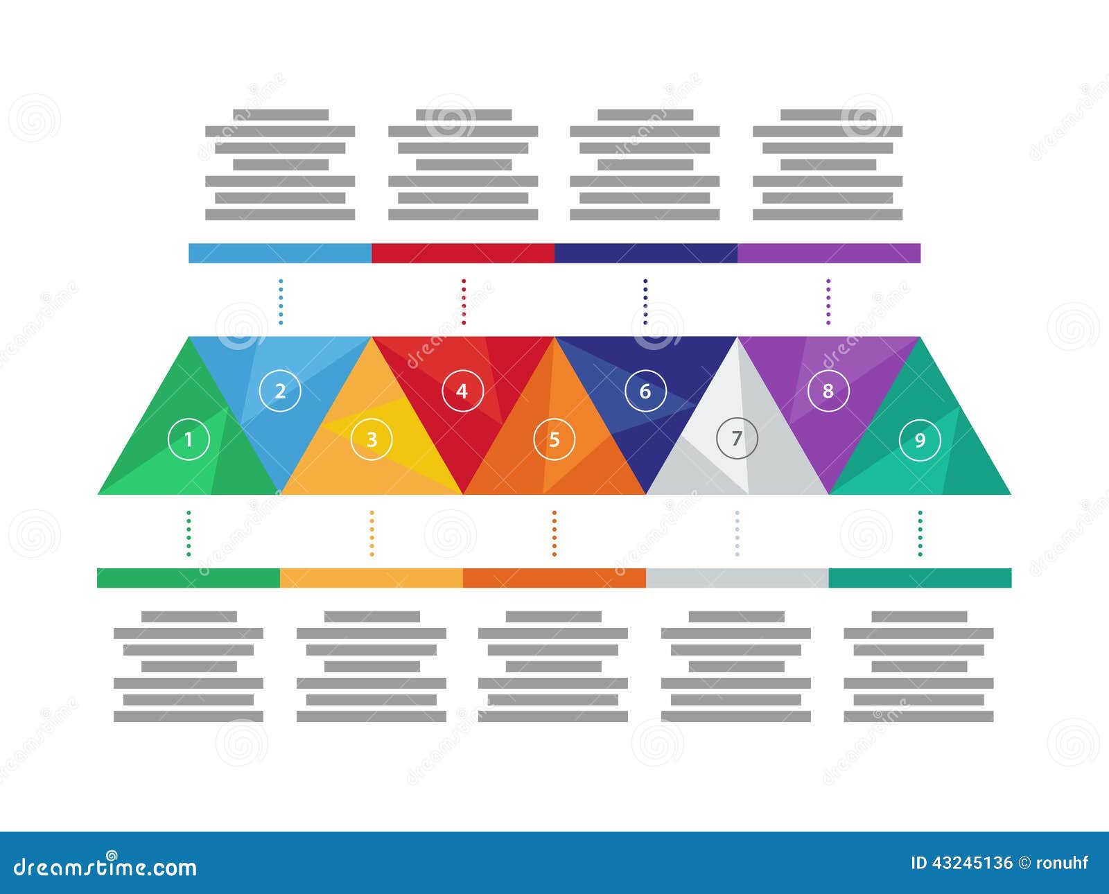 Colorful Spectrum Rainbow Geometric Triangular Presentation Infographic ...