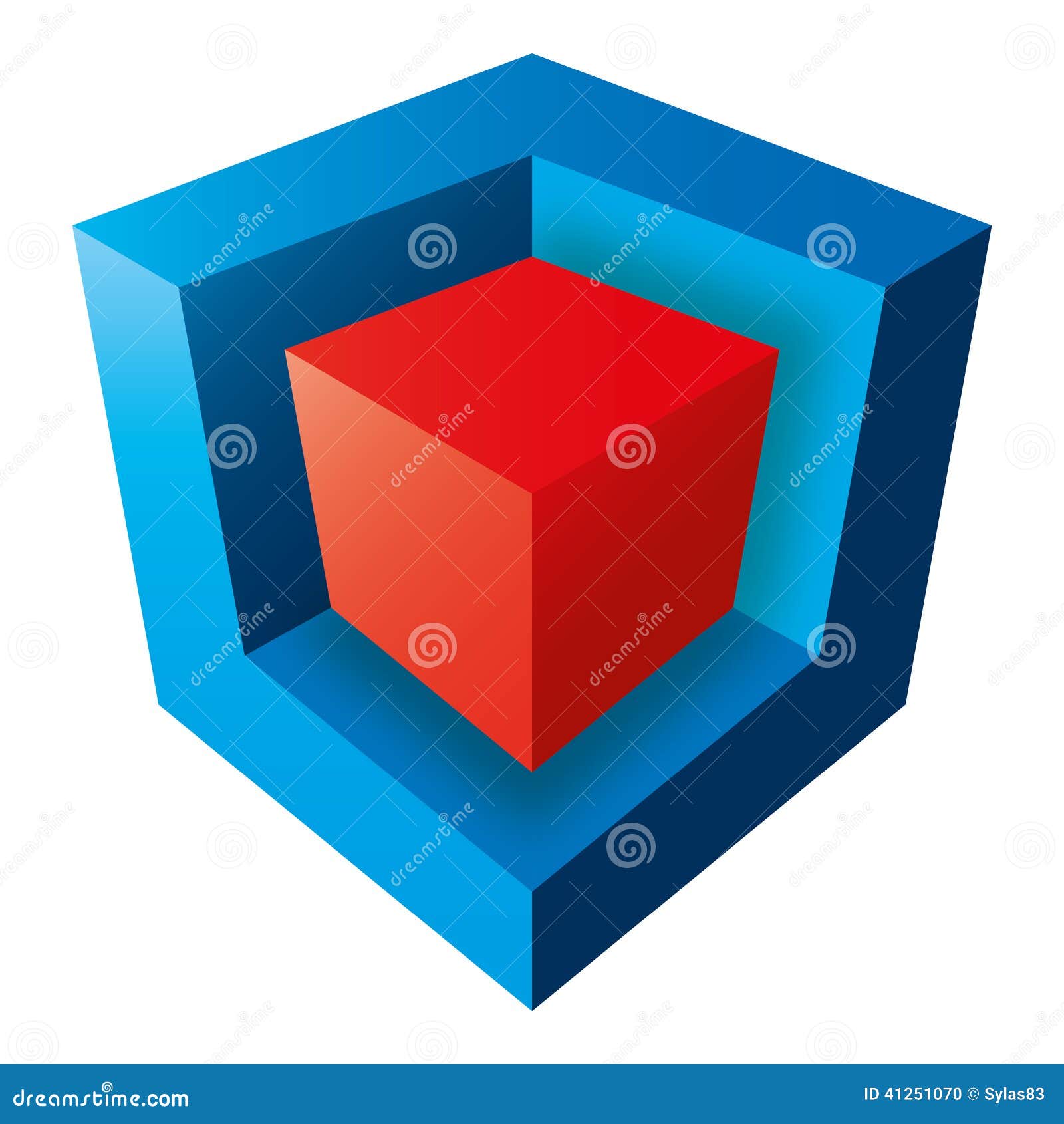 Colorful Spectrum Vector Cube Design, Isolatedon W Stock Illustration ...