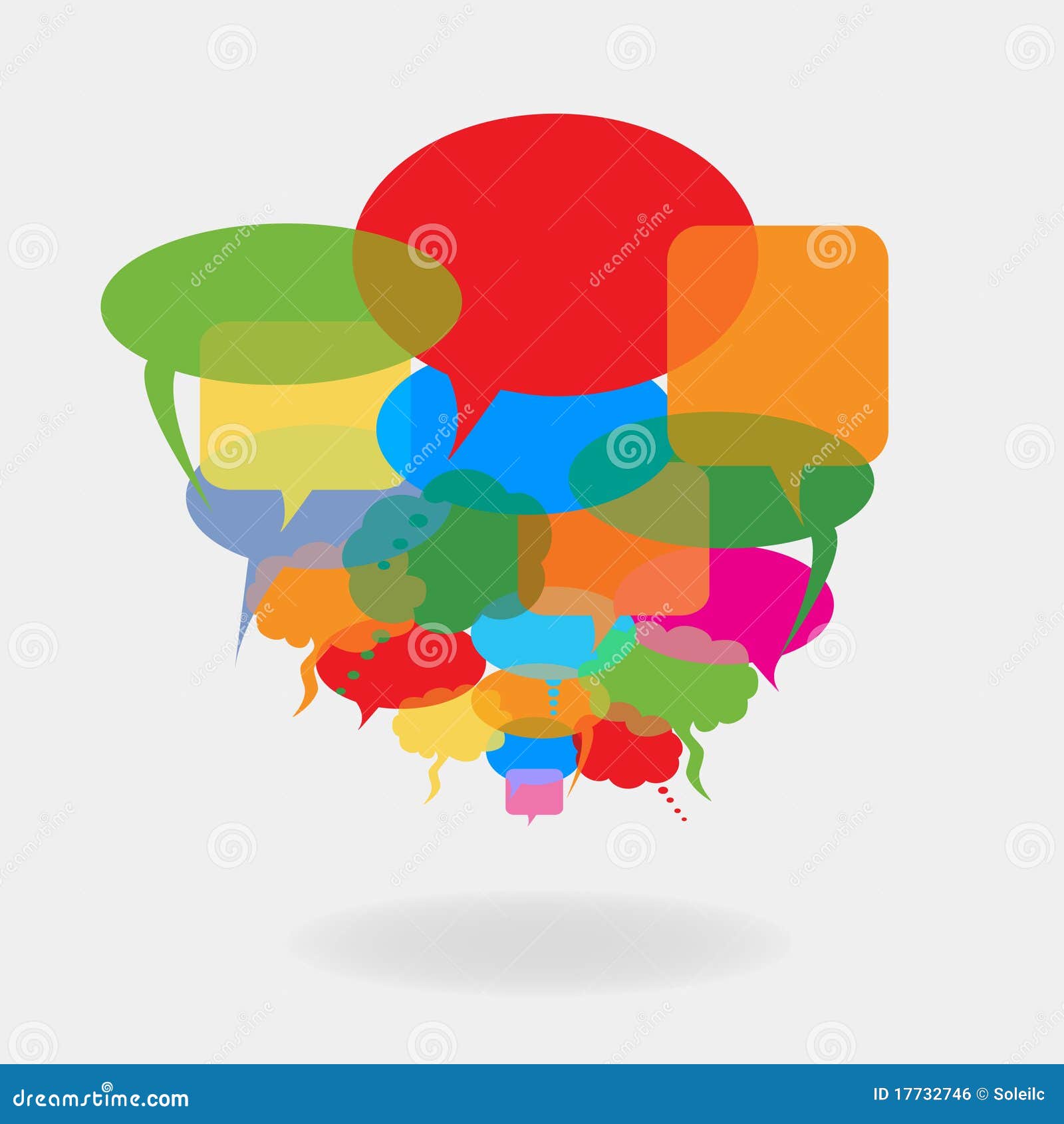Colorful speech balloons stock vector. Illustration of speech - 17732746