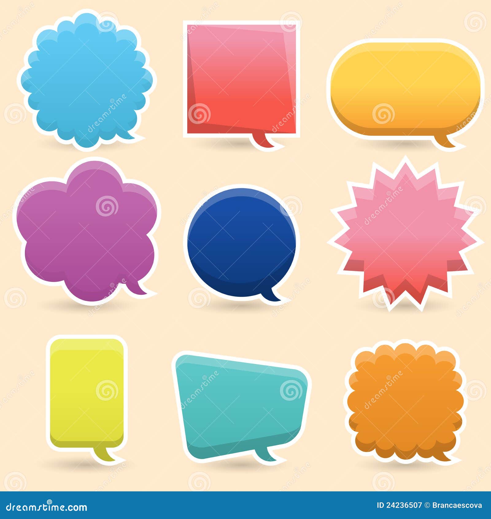 Colorful Speech Bubble stock vector. Illustration of communication ...