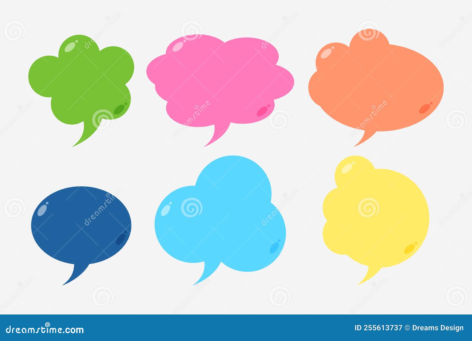 Colorful Speech Bubble Design Stock Vector - Illustration of think ...