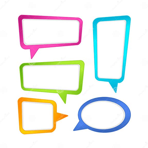 Colorful Speech Bubble Frames Stock Vector - Illustration of collection ...