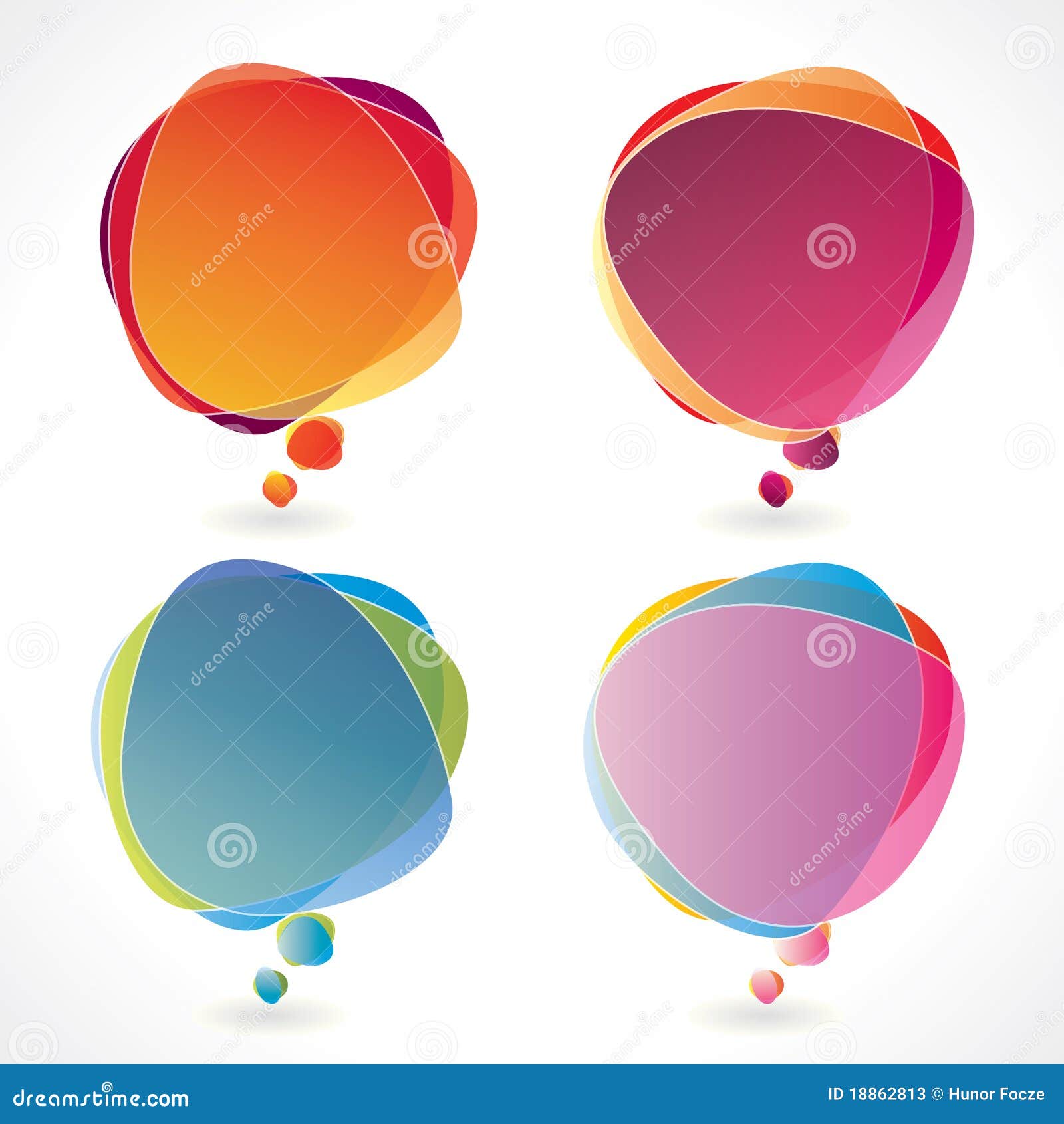 Colorful Speech Boxes Vector Illustration Cartoon | CartoonDealer.com ...