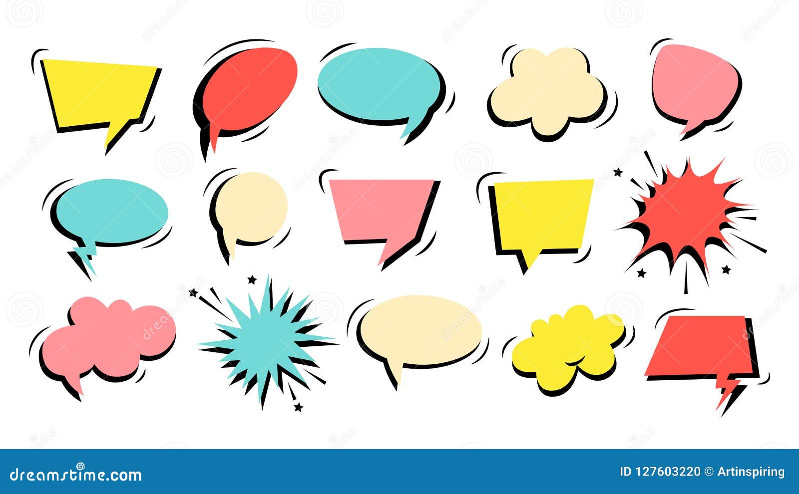 Colored Speech Bubble Cloud