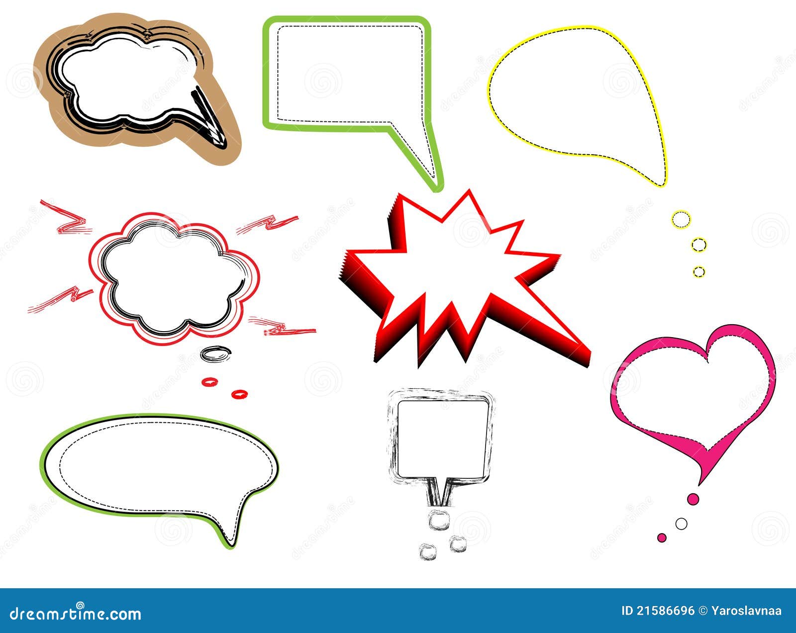 Colorful Speech Bubbles And Dialog Balloons Vector Royalty Free Stock ...