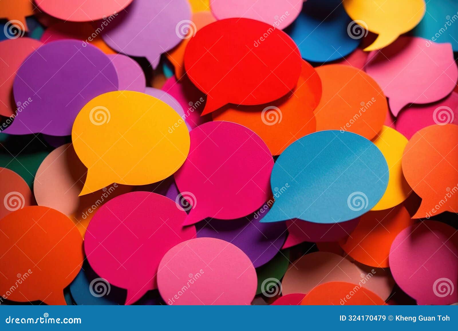 Colorful Speech Bubbles, Dialog Communication Concept Pattern Wallpaper ...