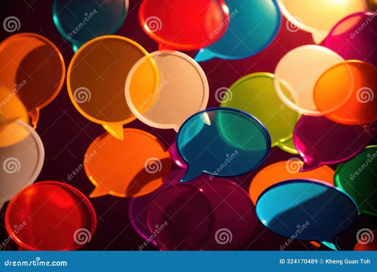 Colorful Speech Bubbles, Dialog Communication Concept Pattern Wallpaper ...