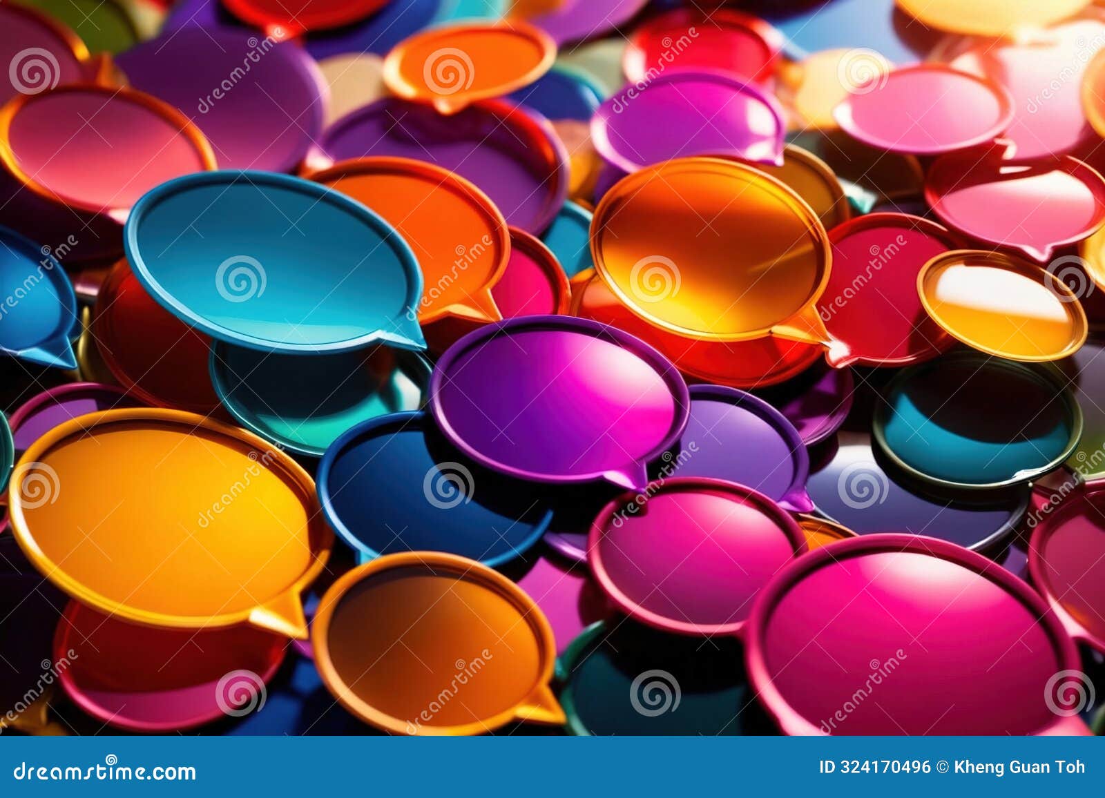 Colorful Speech Bubbles, Dialog Communication Concept Pattern Wallpaper ...