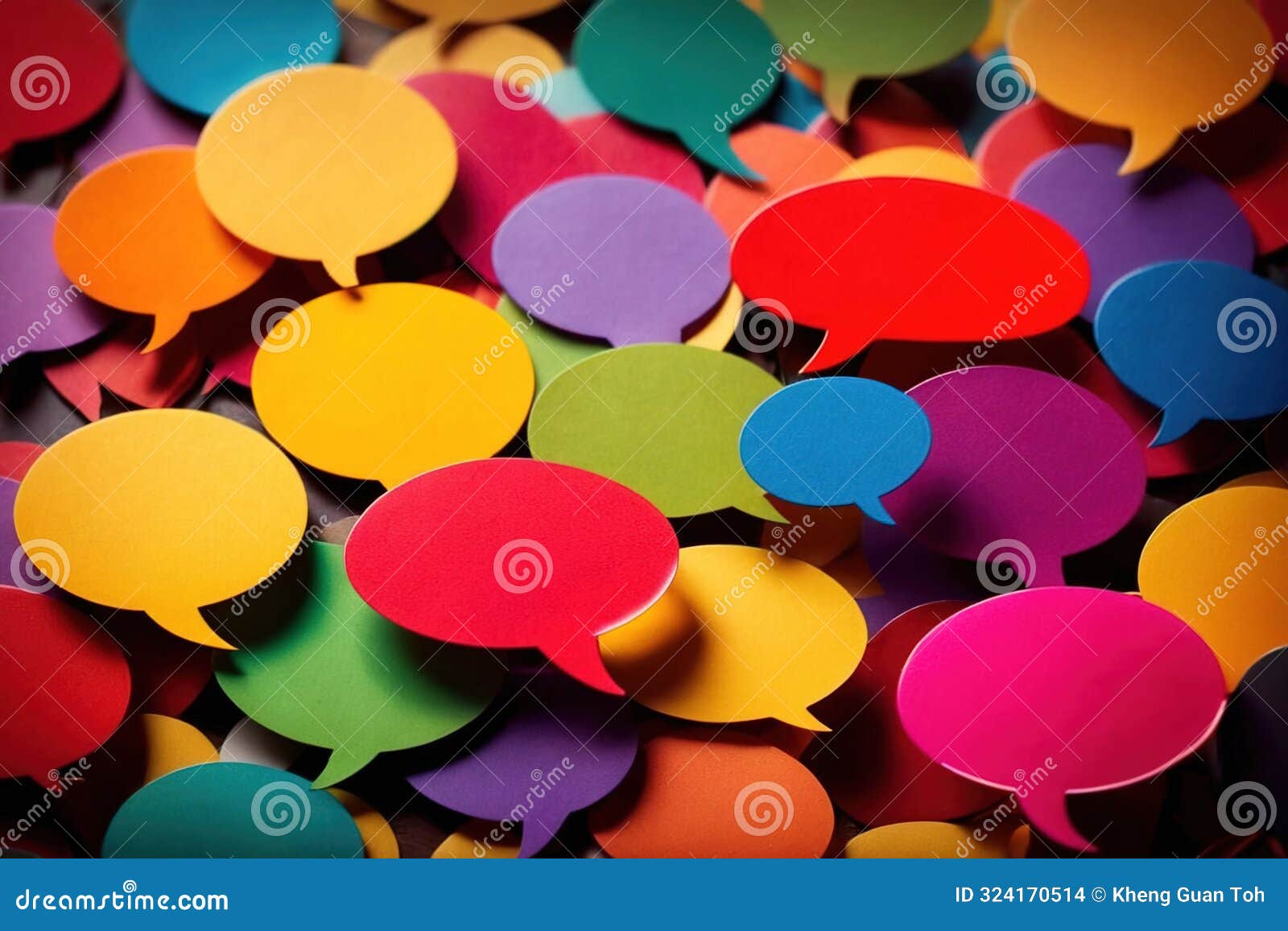 Colorful Speech Bubbles, Dialog Communication Concept Pattern Wallpaper ...