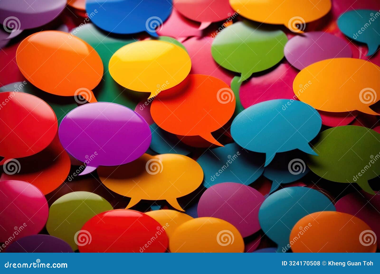 Colorful Speech Bubbles, Dialog Communication Concept Pattern Wallpaper ...