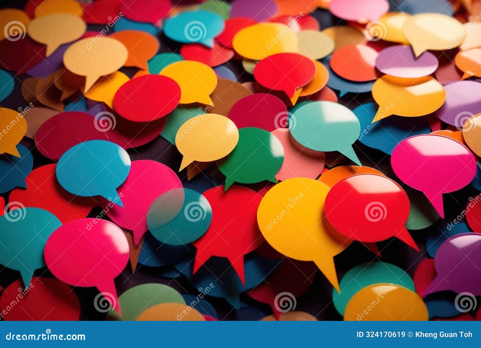 Colorful Speech Bubbles, Dialog Communication Concept Pattern Wallpaper ...