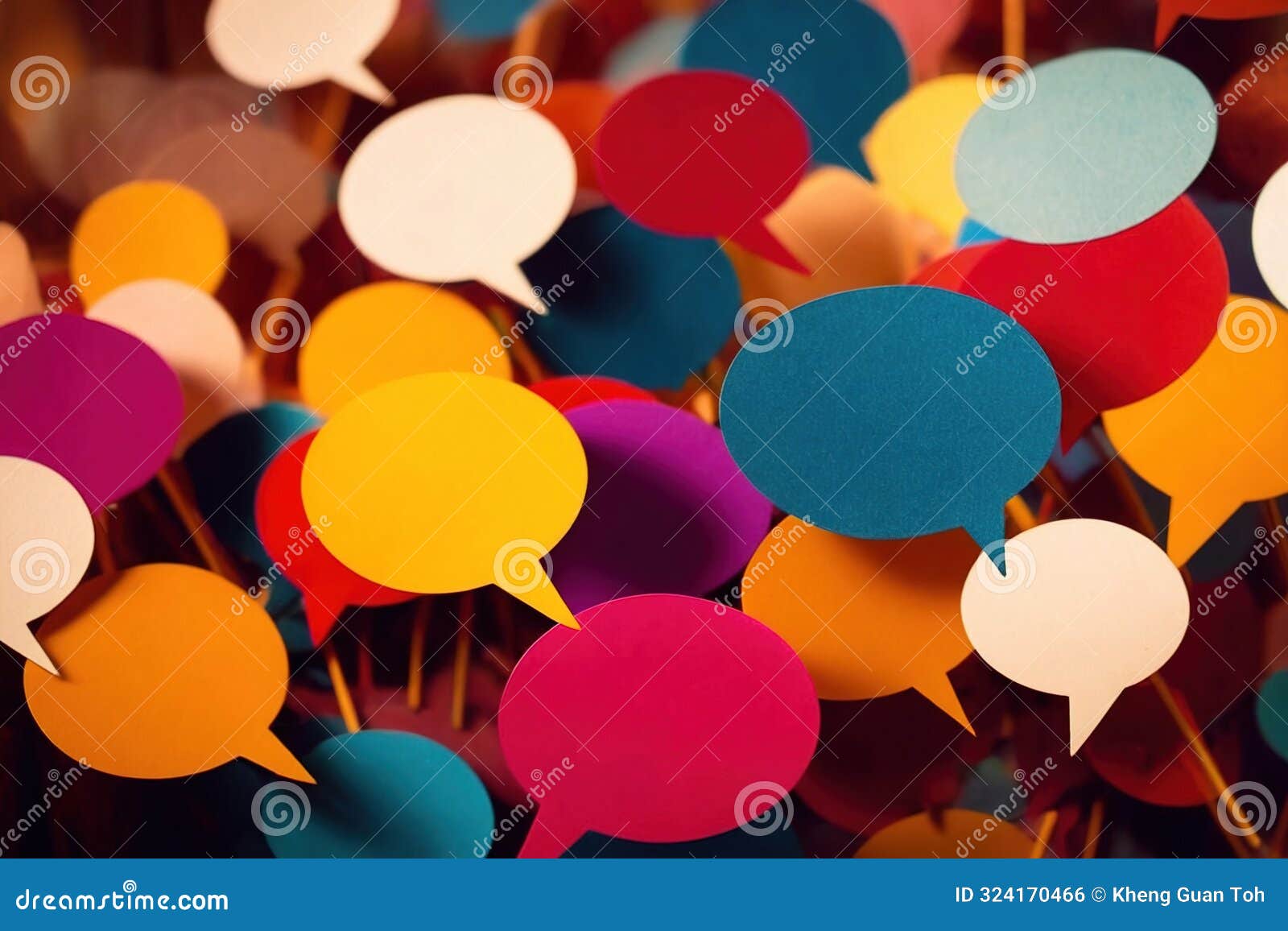 Colorful Speech Bubbles, Dialog Communication Concept Pattern Wallpaper ...