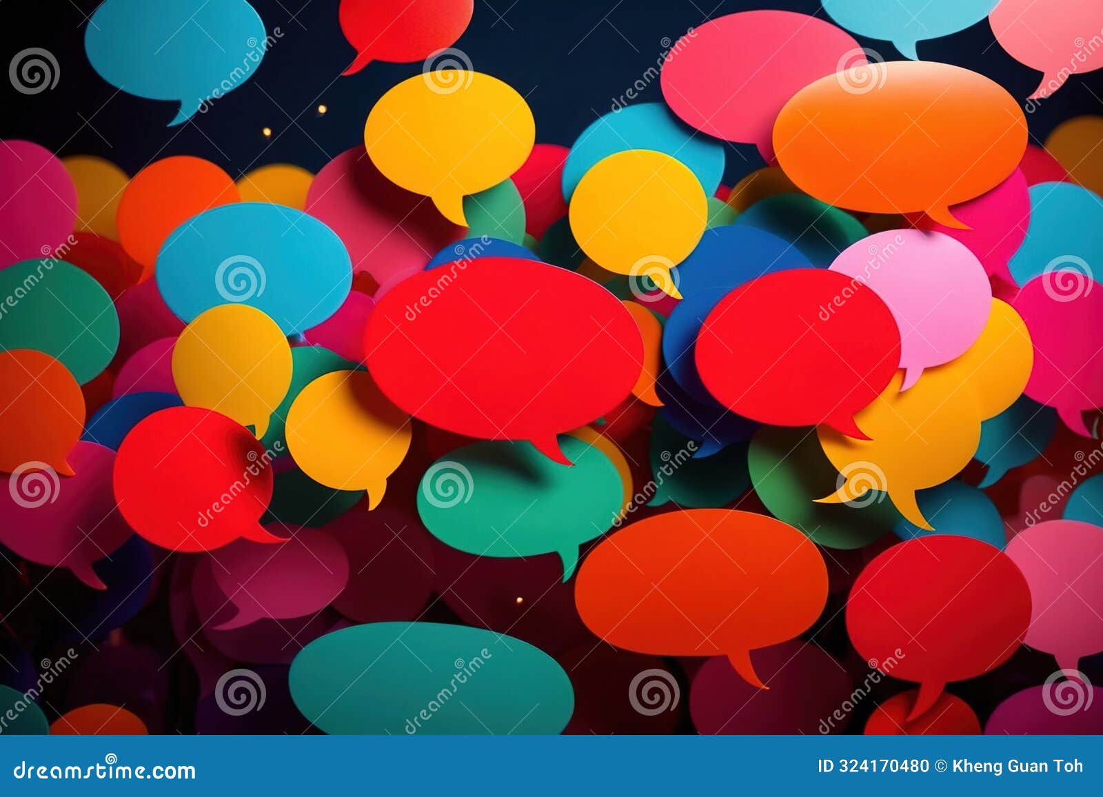 Colorful Speech Bubbles, Dialog Communication Concept Pattern Wallpaper ...