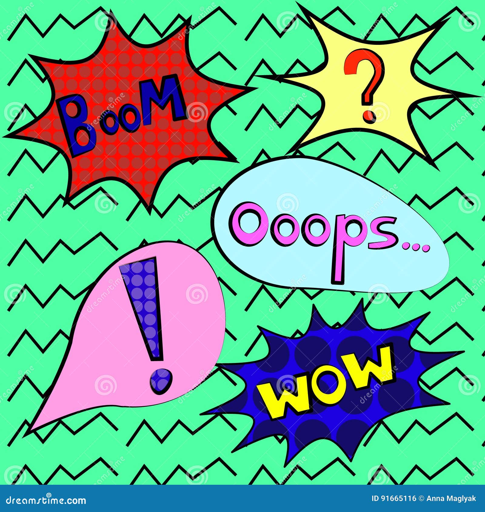 Colorful Wham Comic Sound Effect On Transparent Background Stock Image ...