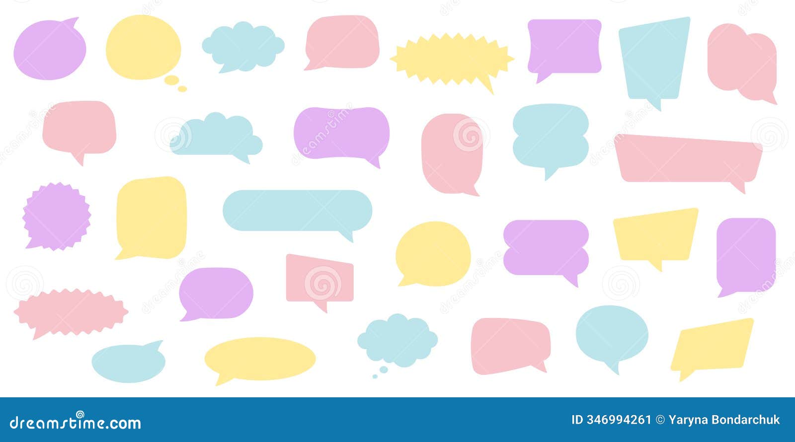 Colorful Speech Bubbles, Text Boxes and Conversation Chats ...