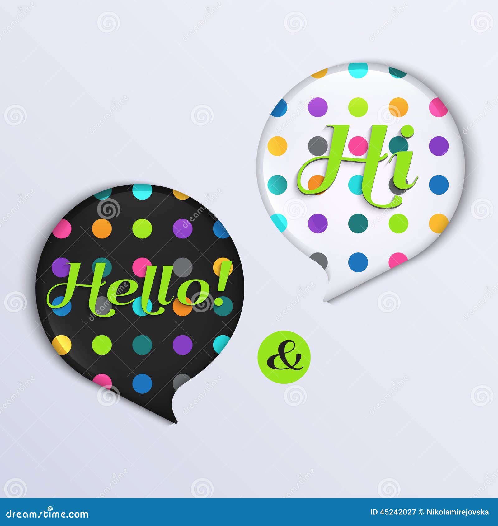Colorful Speech Bubbles with Text. Stock Vector - Illustration of ...
