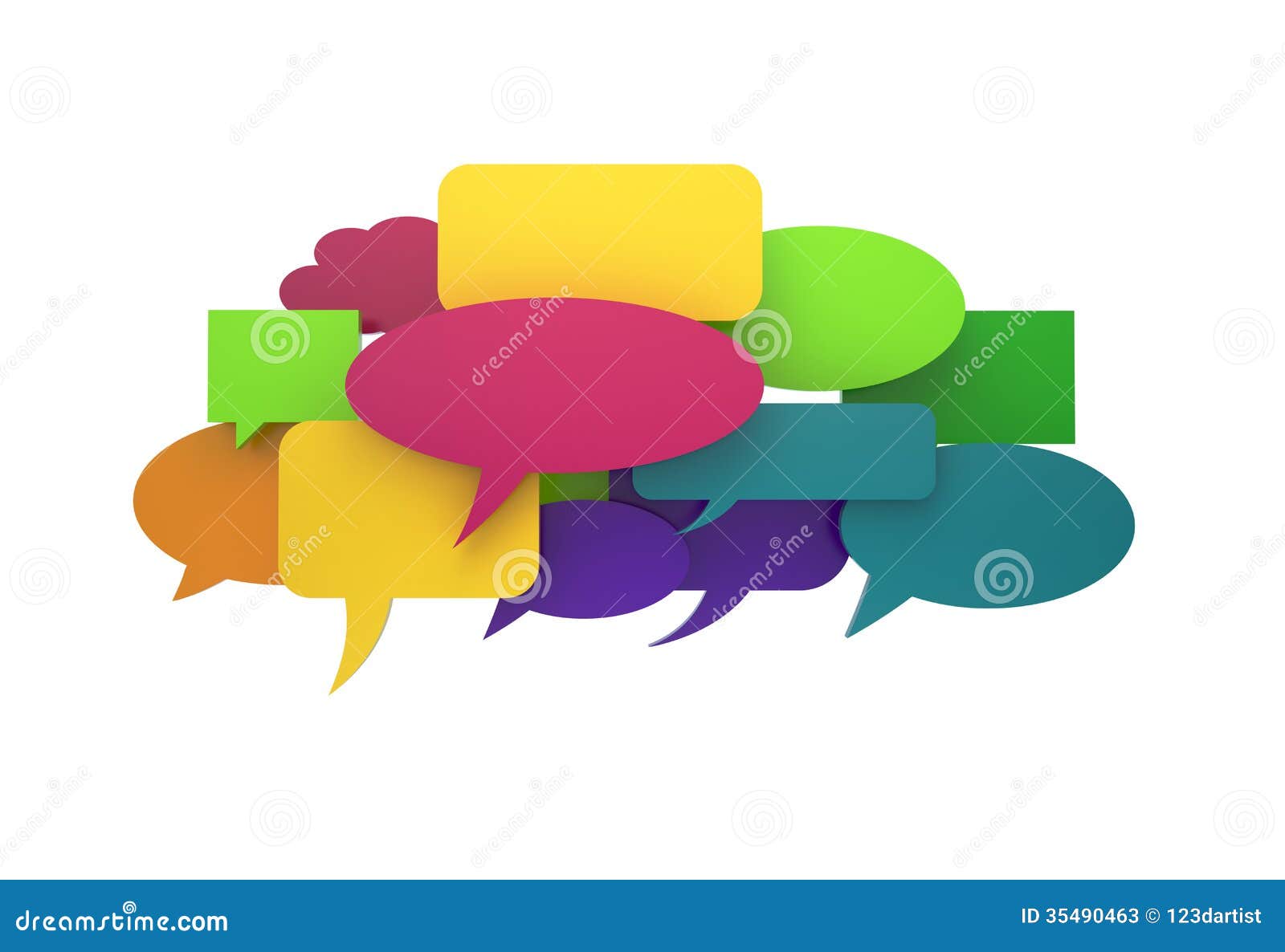 Colorful speech cloud stock illustration. Illustration of background ...