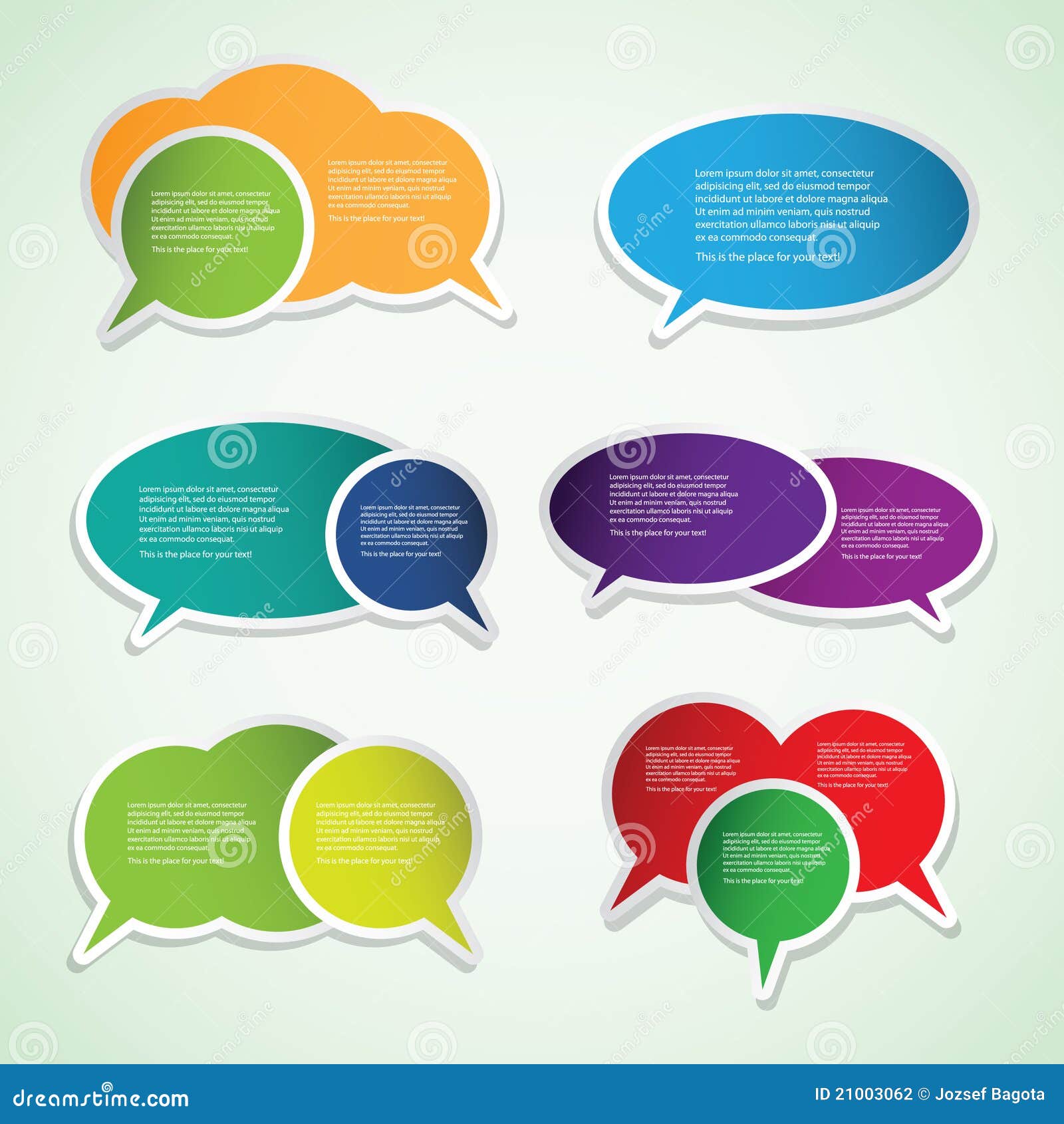 Colorful Speech Labels and Tags Stock Vector - Illustration of internet ...