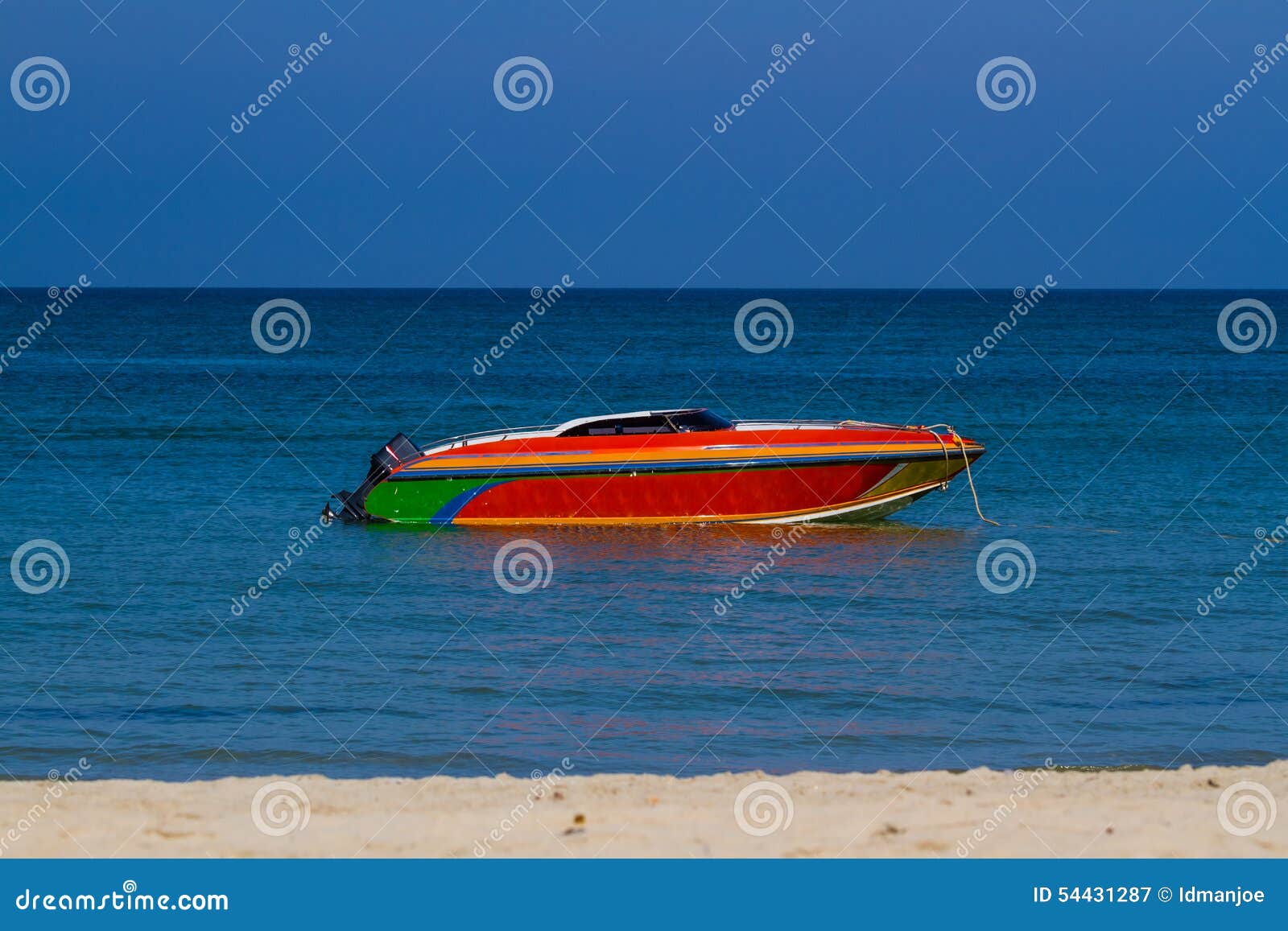 Colorful speed boat stock image. Image of light, nature - 54431287