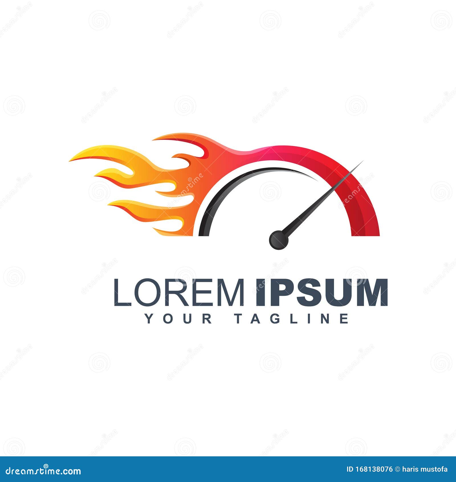 Colorful Speedometer Abstract Logo Design Template Stock Vector ...