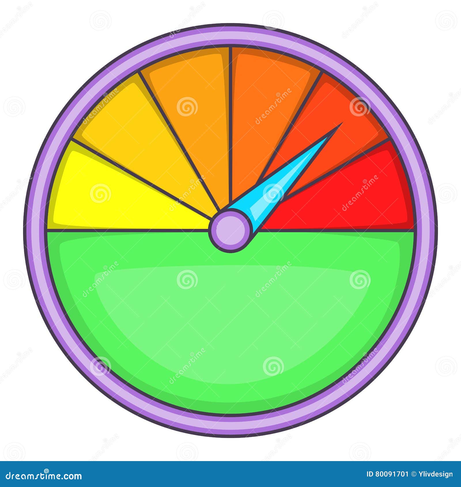 Colorful Speedometer Icon, Cartoon Style Stock Vector - Illustration of ...
