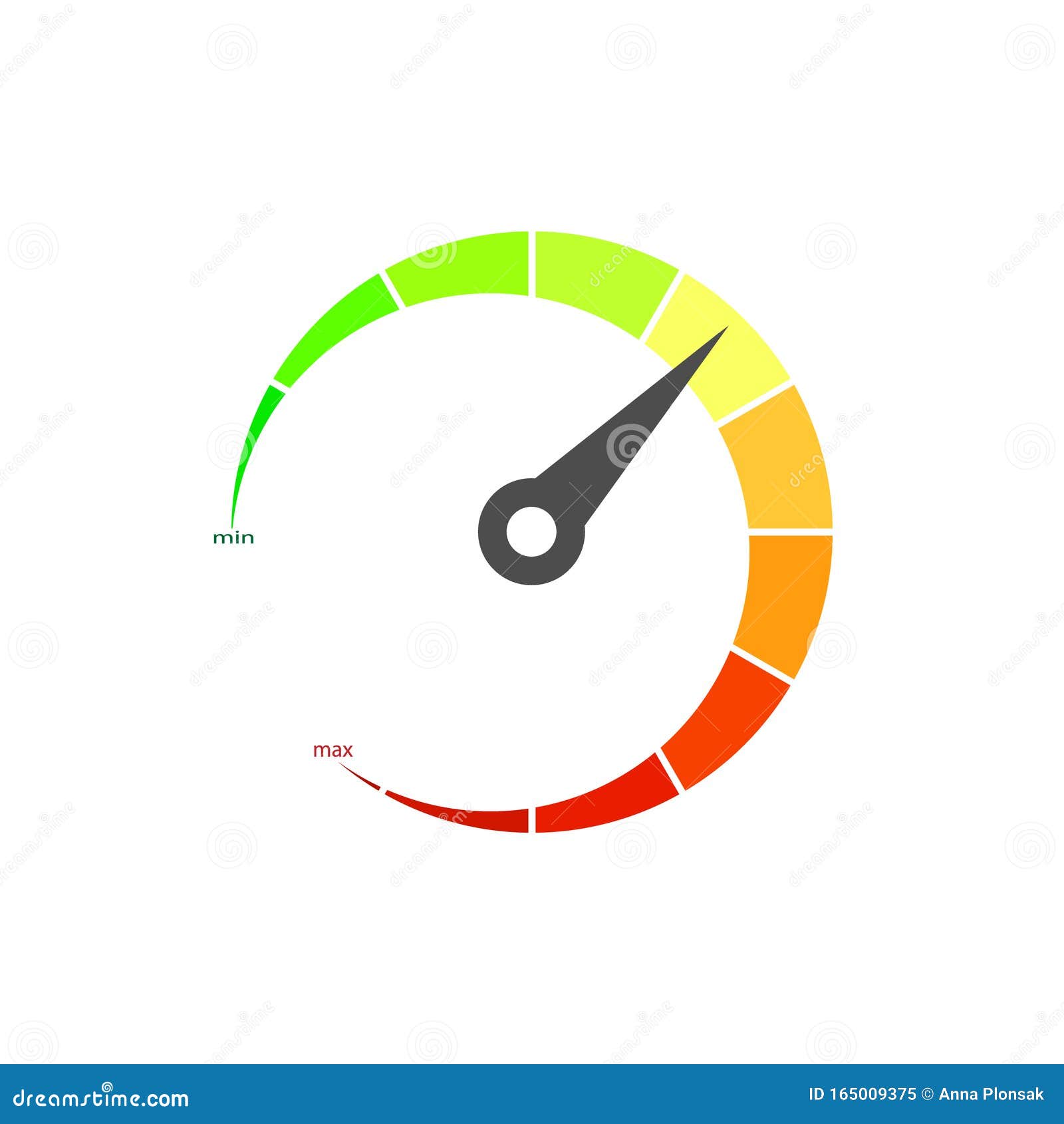 Colorful Speedometer Icon. Vector Illustration Stock Illustration ...