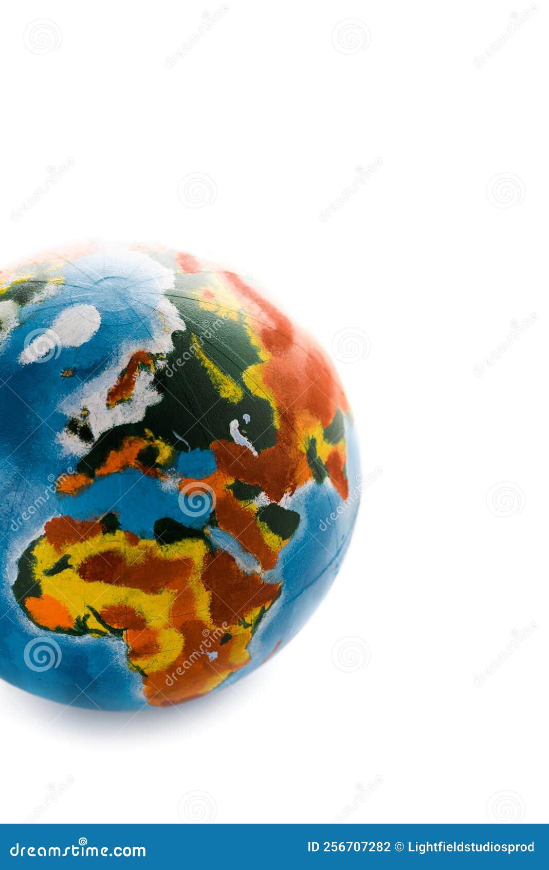 Colorful Sphere Globe on White with Stock Photo - Image of geography ...