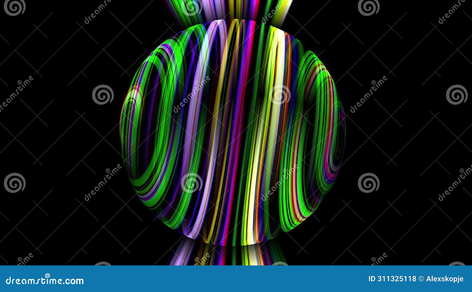 Colorful Sphere with Light Rays Stock Illustration - Illustration of ...