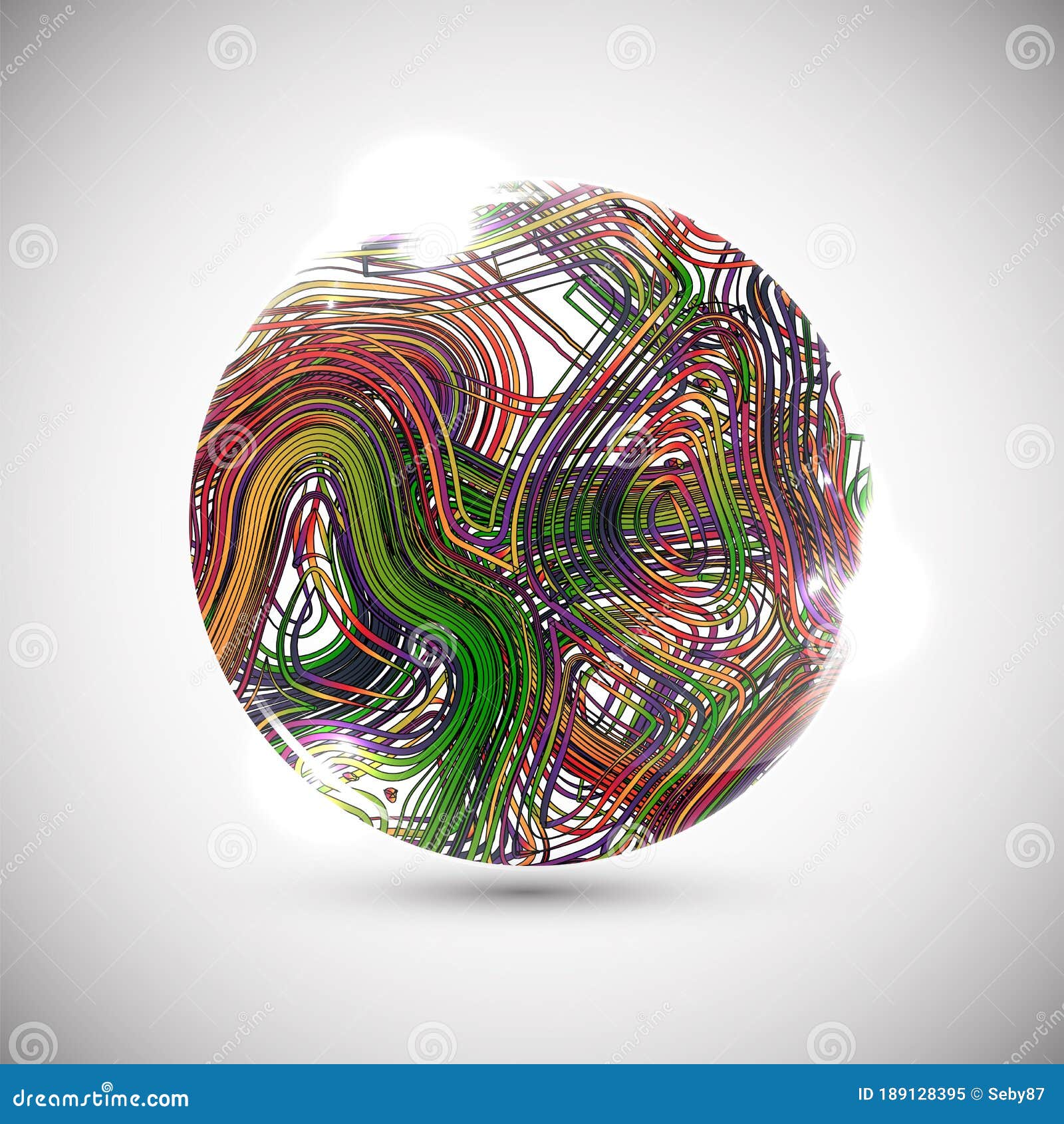 Colorful sphere, vector stock vector. Illustration of isolated - 189128395