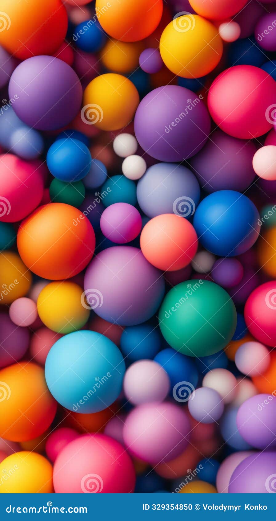 Colorful Spheres Background with Overlapping Round Shapes, Abstract ...