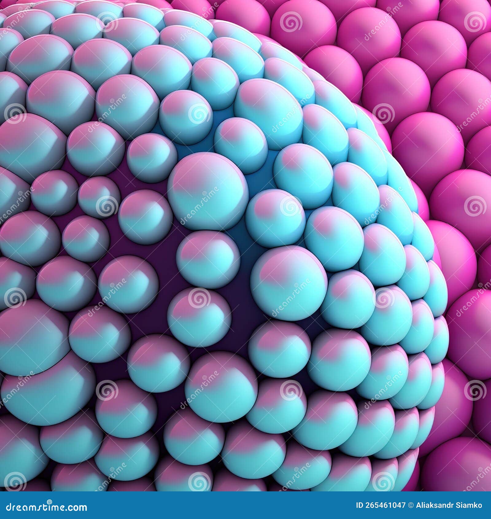 Colorful Spheres 3d Render. Ball Pattern with Rubber Texture with ...