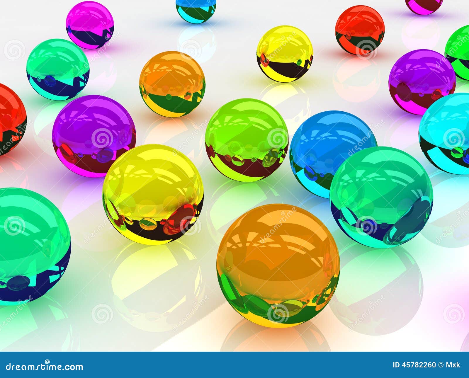 Colorful spheres stock illustration. Illustration of rainbow - 45782260