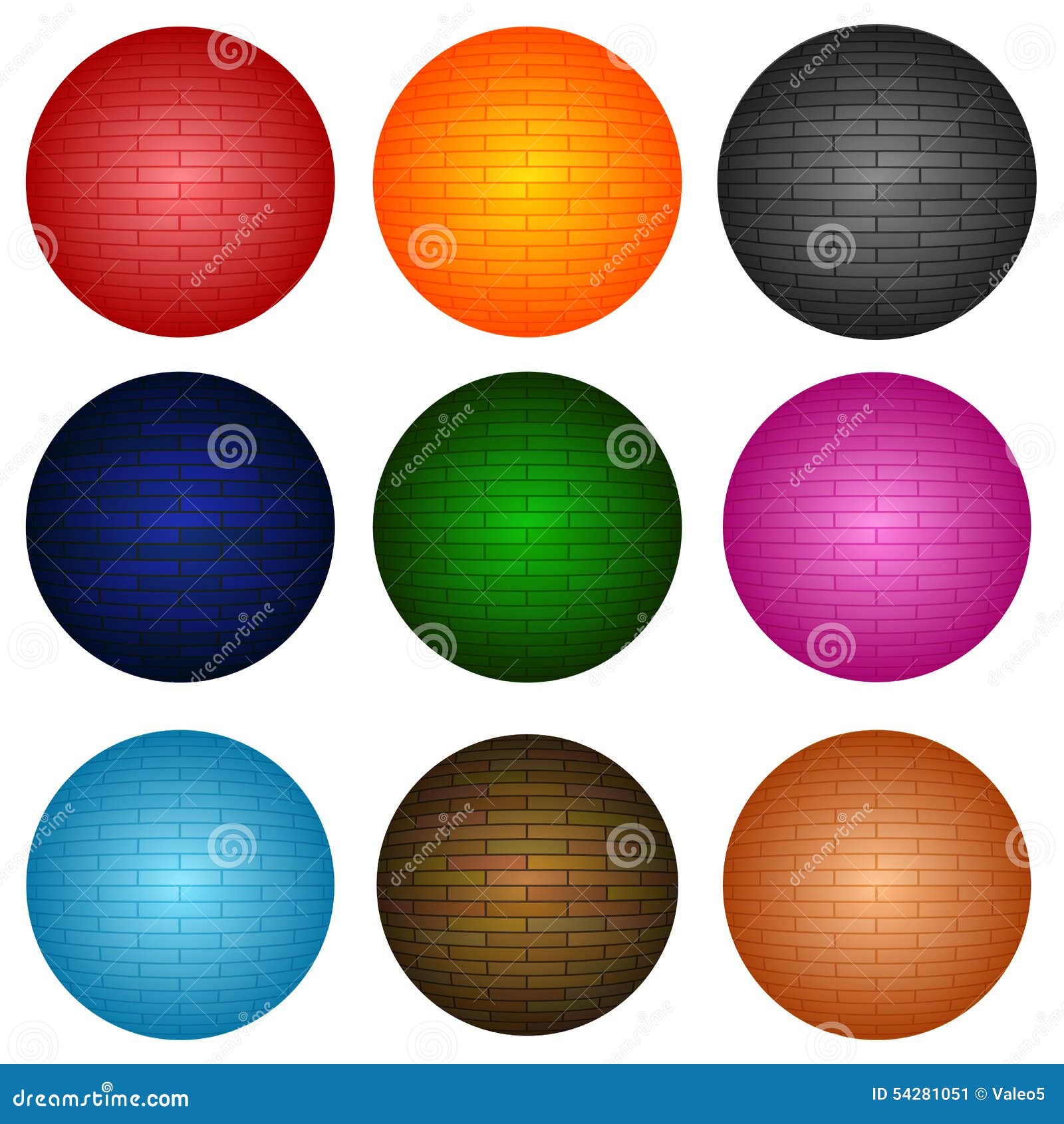 Colorful Spheres stock vector. Illustration of material - 54281051