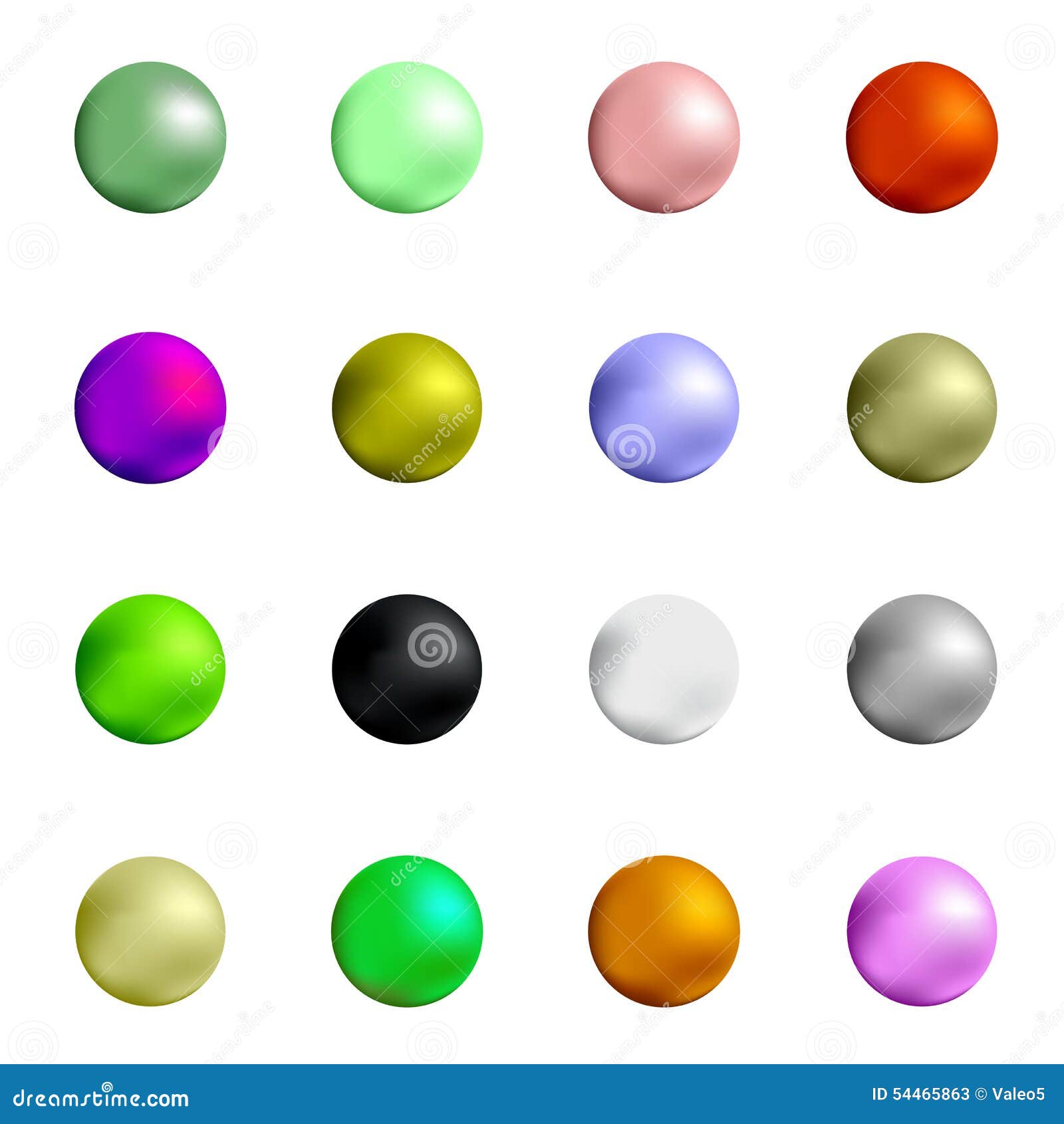 Colorful Spheres stock vector. Illustration of glossy - 54465863