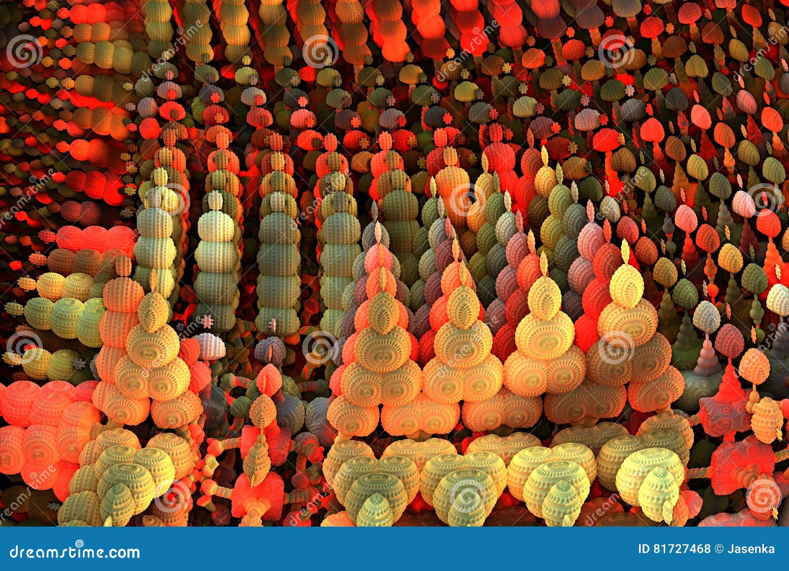 Colorful spherical fractal stock illustration. Illustration of bright ...