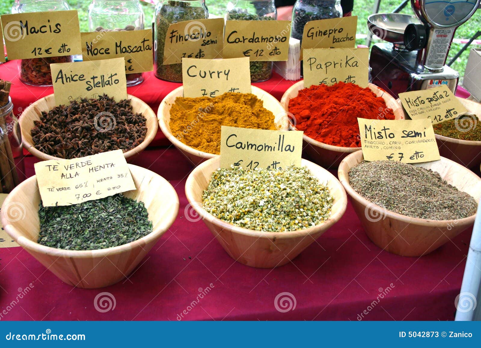Colorful spices stock image. Image of green, dried, mixed - 5042873