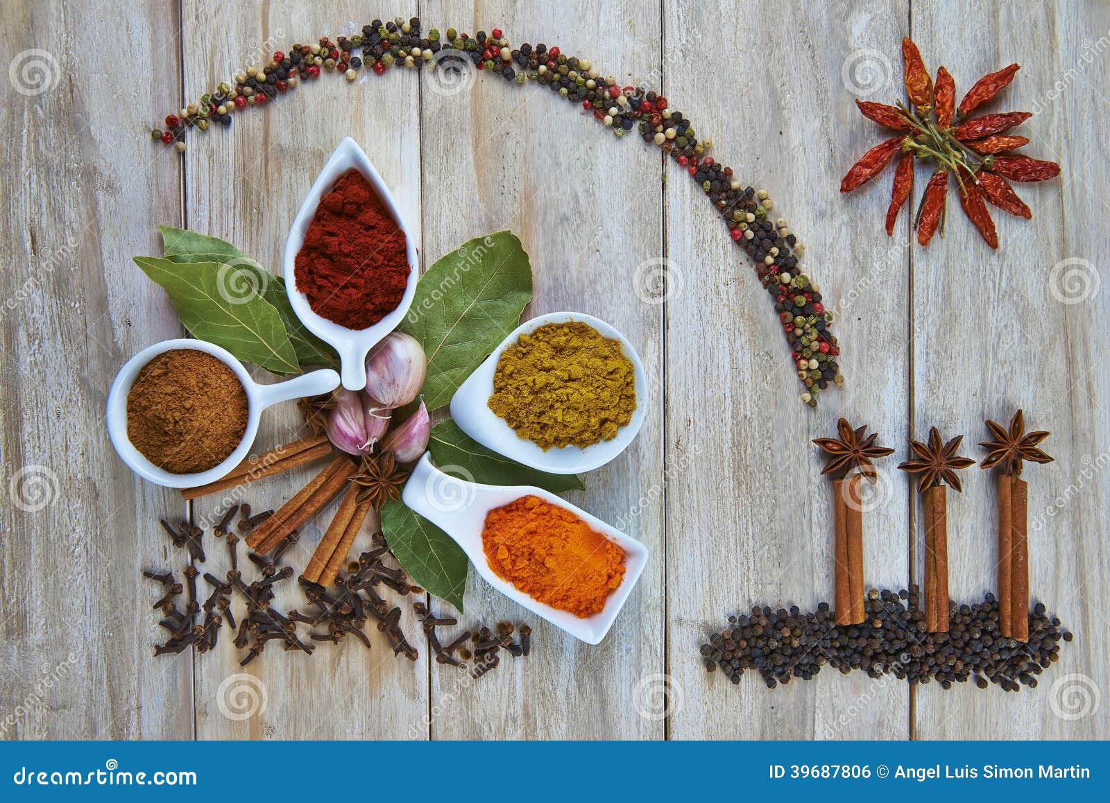 Colorful spices stock photo. Image of ingredients, juniper - 39687806