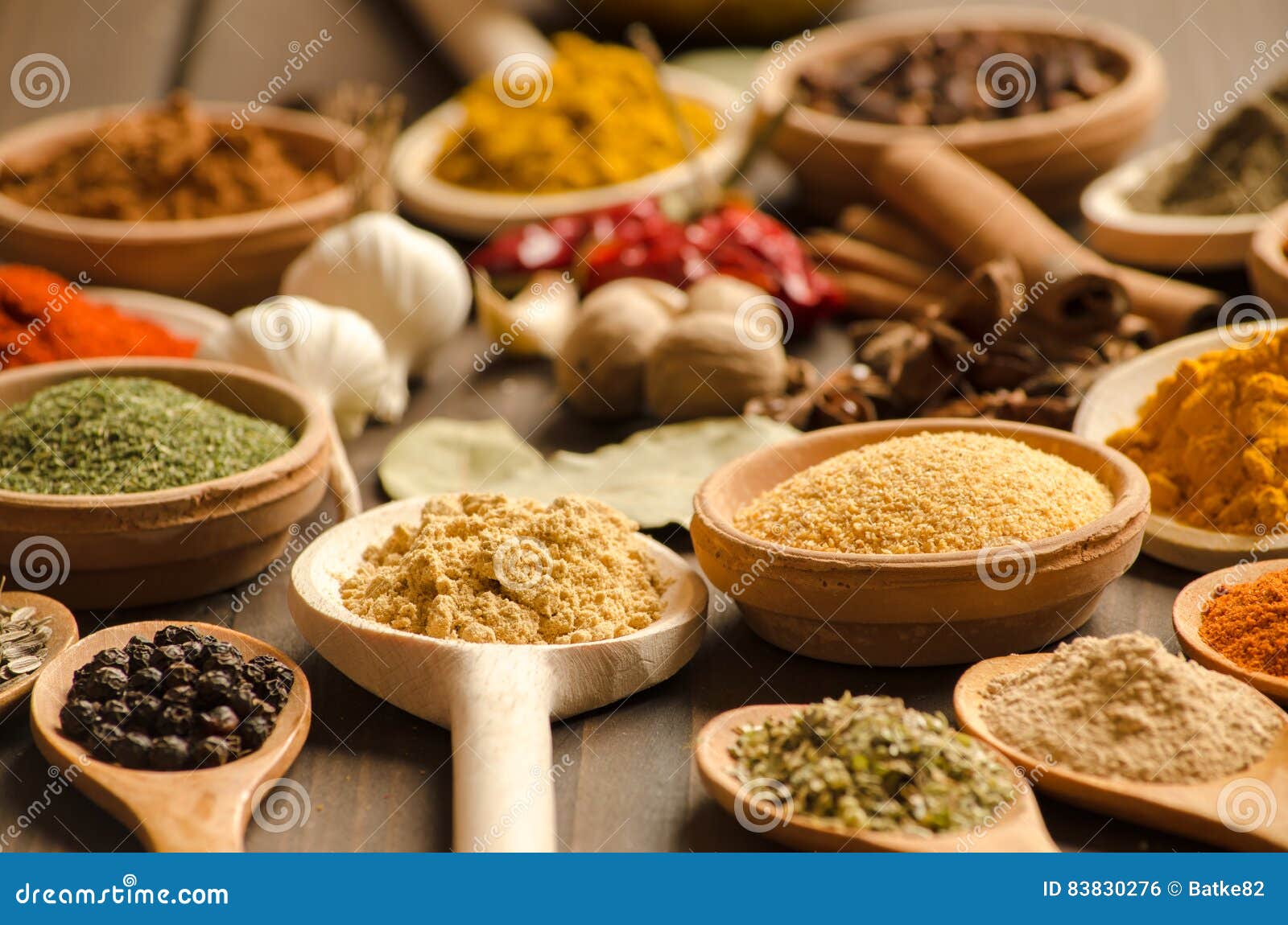 Colorful spices background stock photo. Image of herbs - 83830276