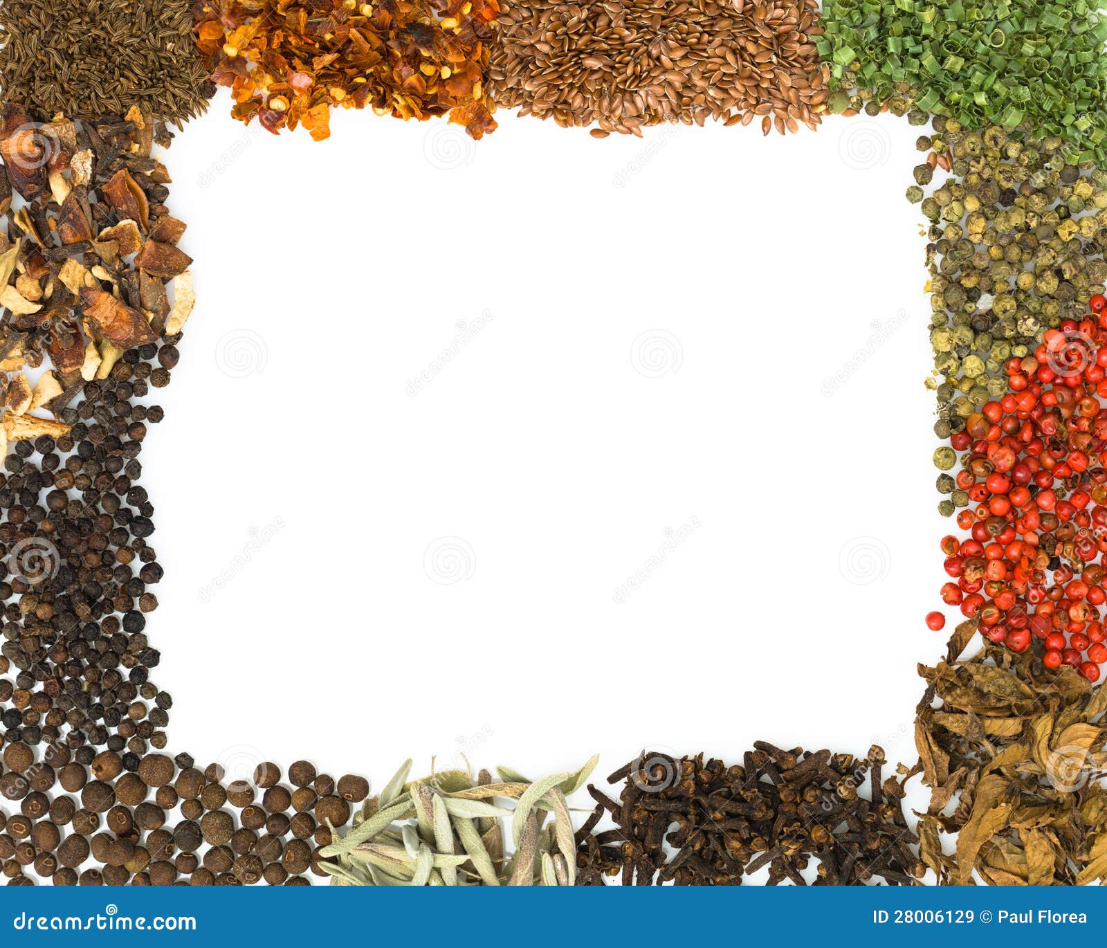 Colorful spices frame stock image. Image of cuisine, kitchen - 28006129