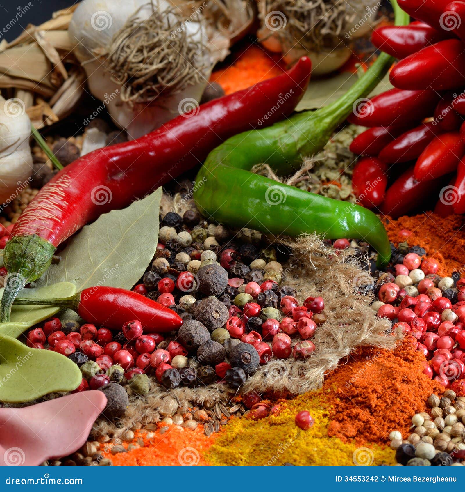 Colorful spices stock photo. Image of fresh, herbal, color - 34553242