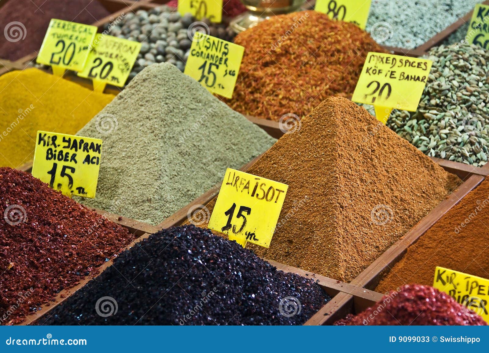 Colorful Spices on the Market Stock Image - Image of delight, exotic ...