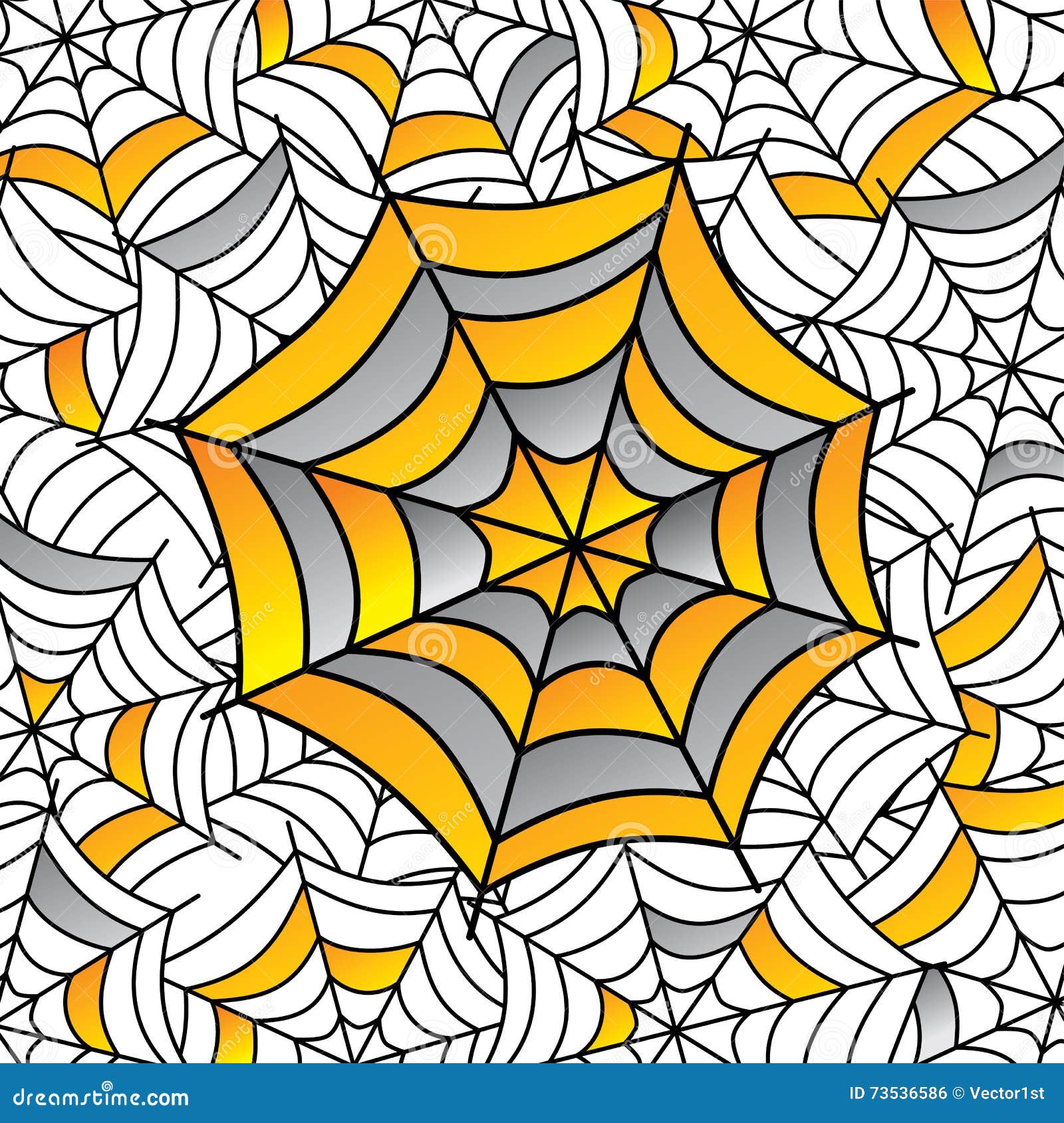 Colorful spider web art stock vector. Illustration of dangerous - 73536586