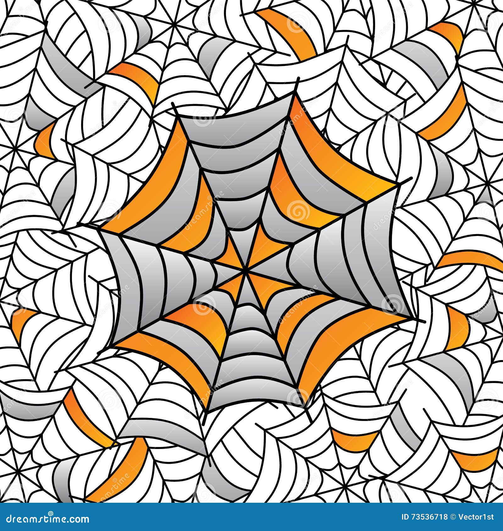 Colorful spider web art stock vector. Illustration of icon - 73536718