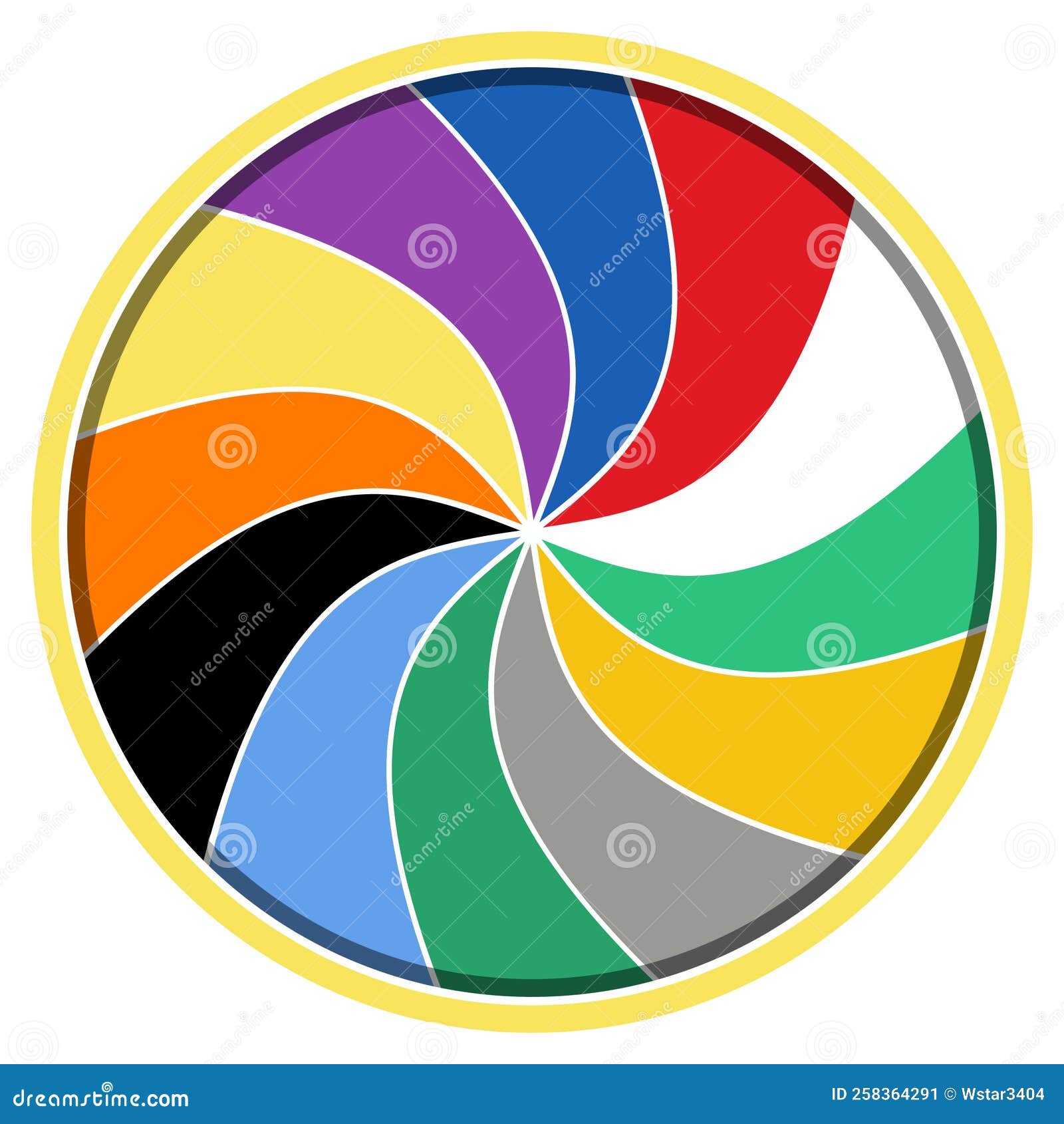 Colorful Spin Wheel Vortex Whirl Vector Illustration Stock Vector ...